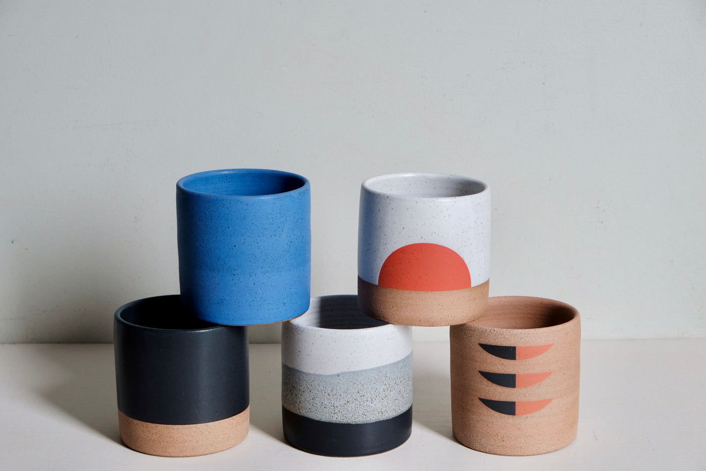 Planter with Tray | Handmade Plant Pot | Wolf Ceramics